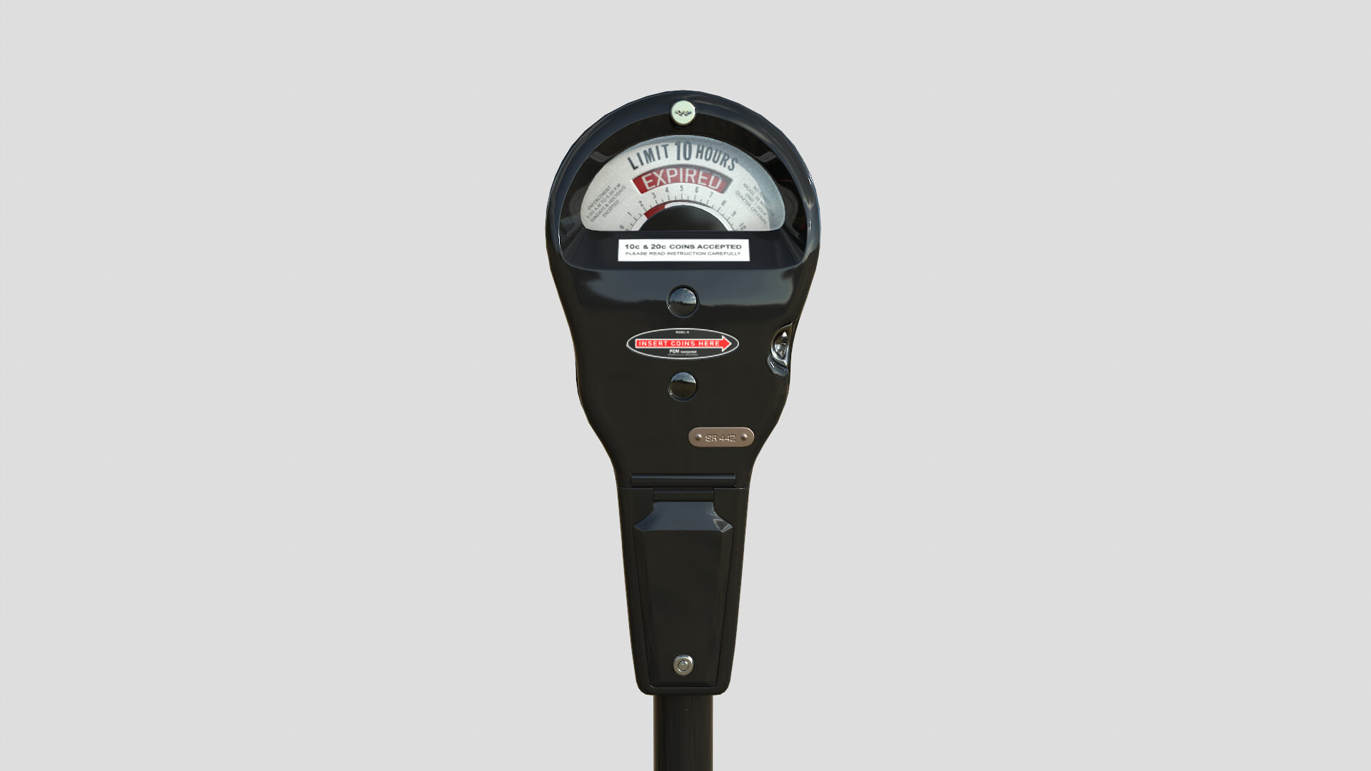 Parking Meter Black - 3D Model by Chamod