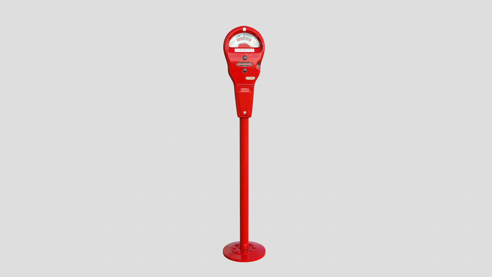 Parking Meter Red - 3D Model by Chamod