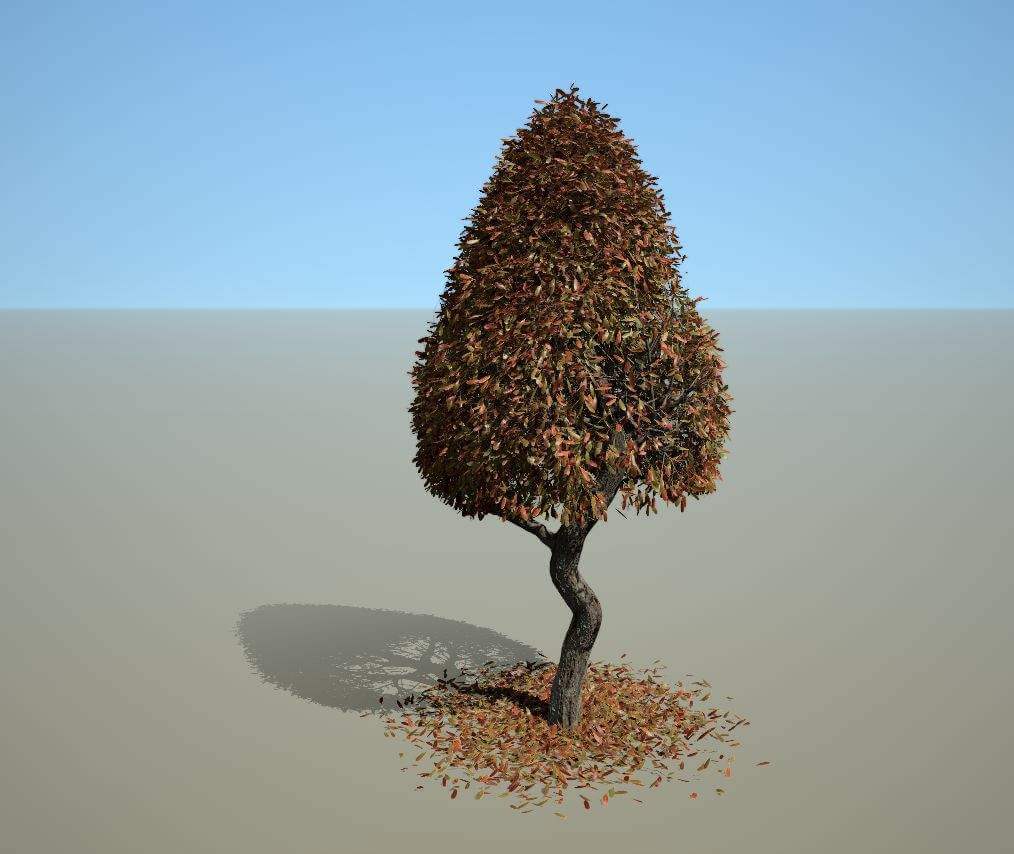 V Shaped Tree (4 season) - 3D Model by chamsb11