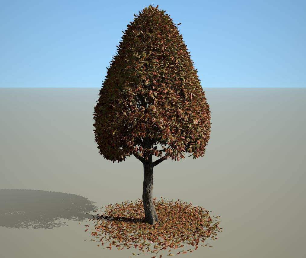 V Shaped Tree (4 season) - 3D Model by chamsb11