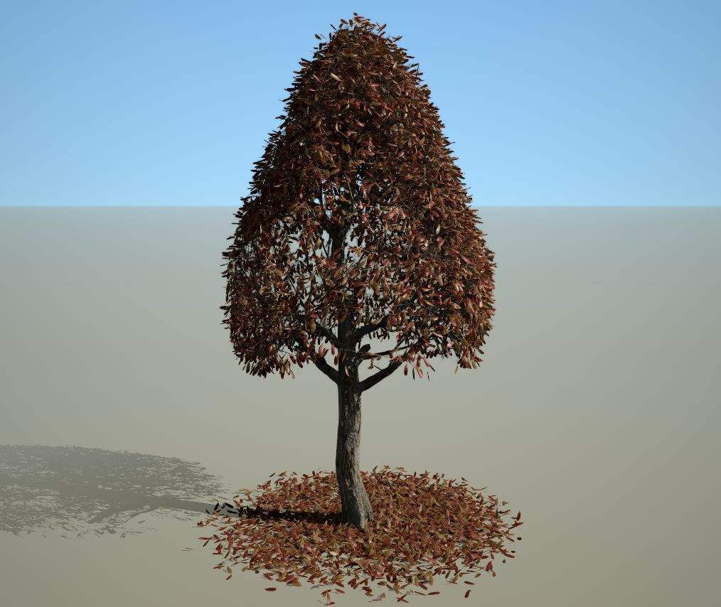V Shaped Tree (4 season) - 3D Model by chamsb11