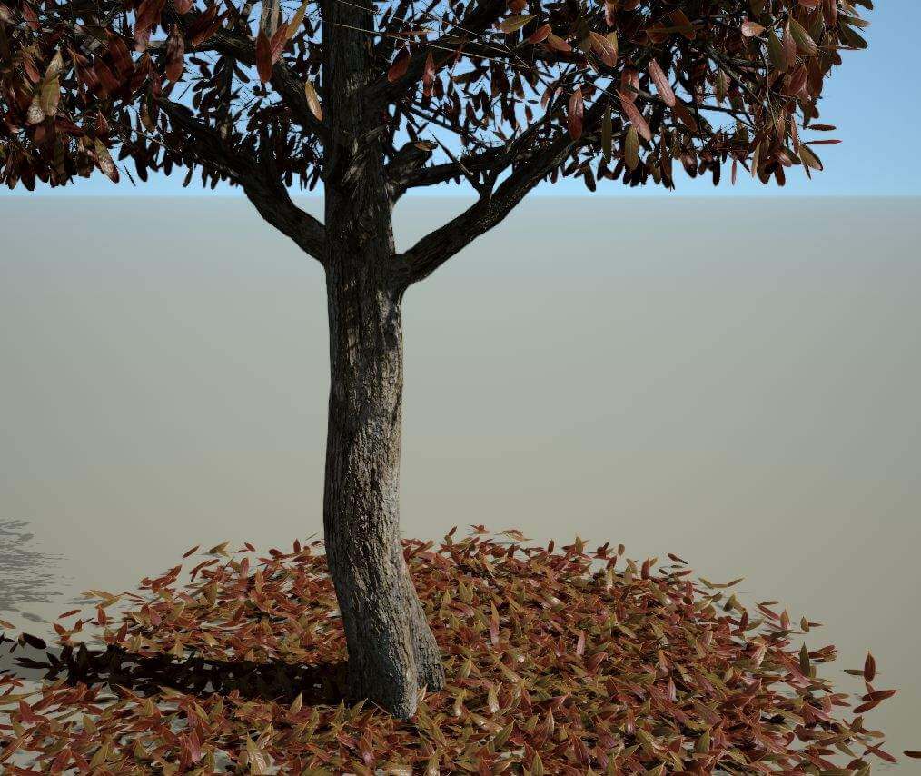 V Shaped Tree (4 season) - 3D Model by chamsb11