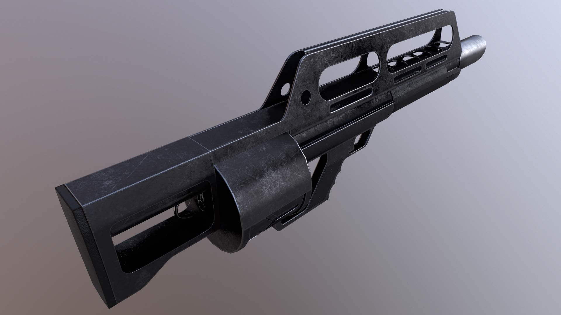 Jackhammer Shotgun - 3D Model by chander1980