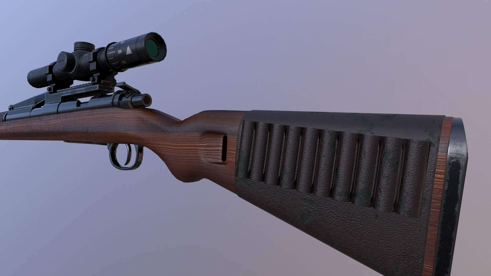 Kar 98K Bolt Action Rifle - 3D Model by chander1980