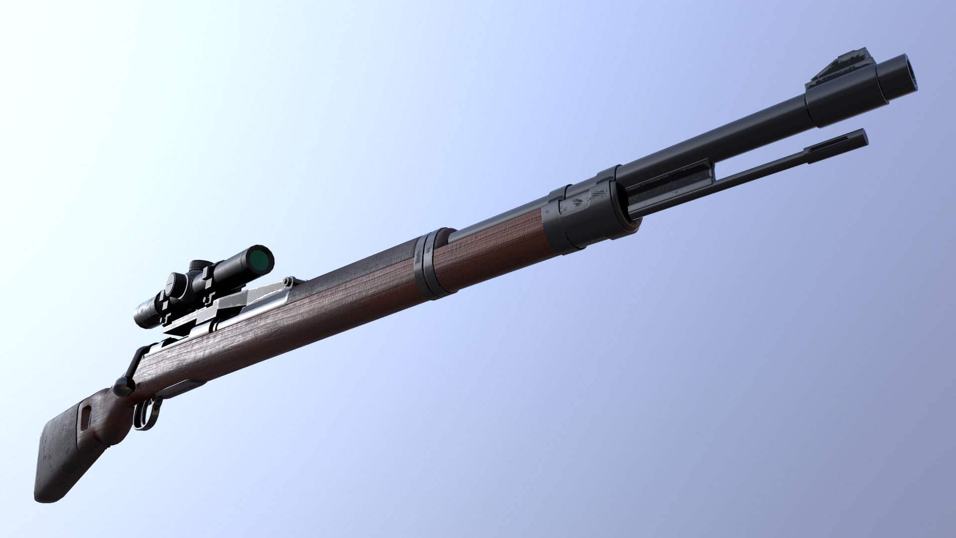 Kar 98K Bolt Action Rifle - 3D Model by chander1980