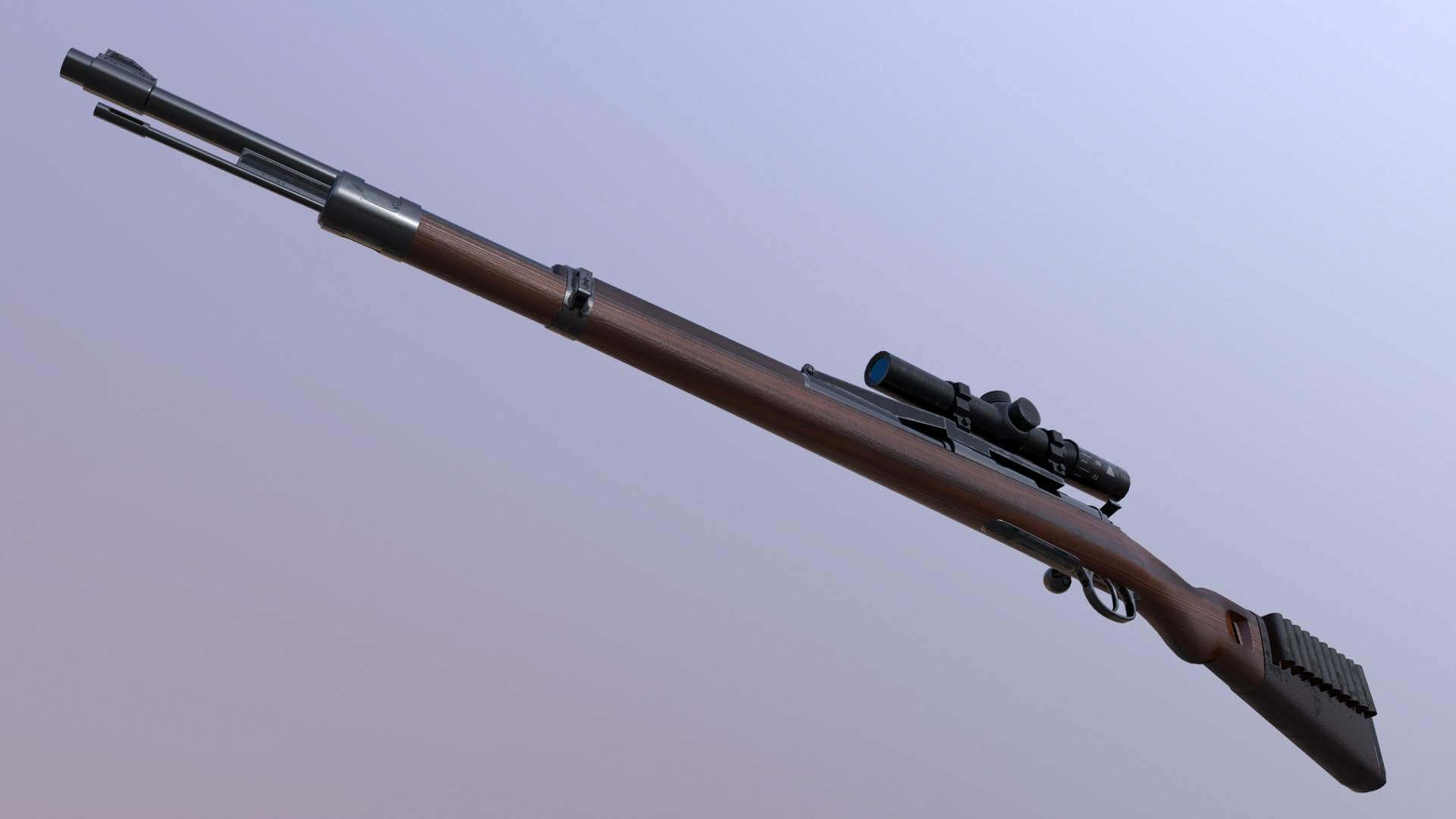 Kar 98K Bolt Action Rifle - 3D Model by chander1980