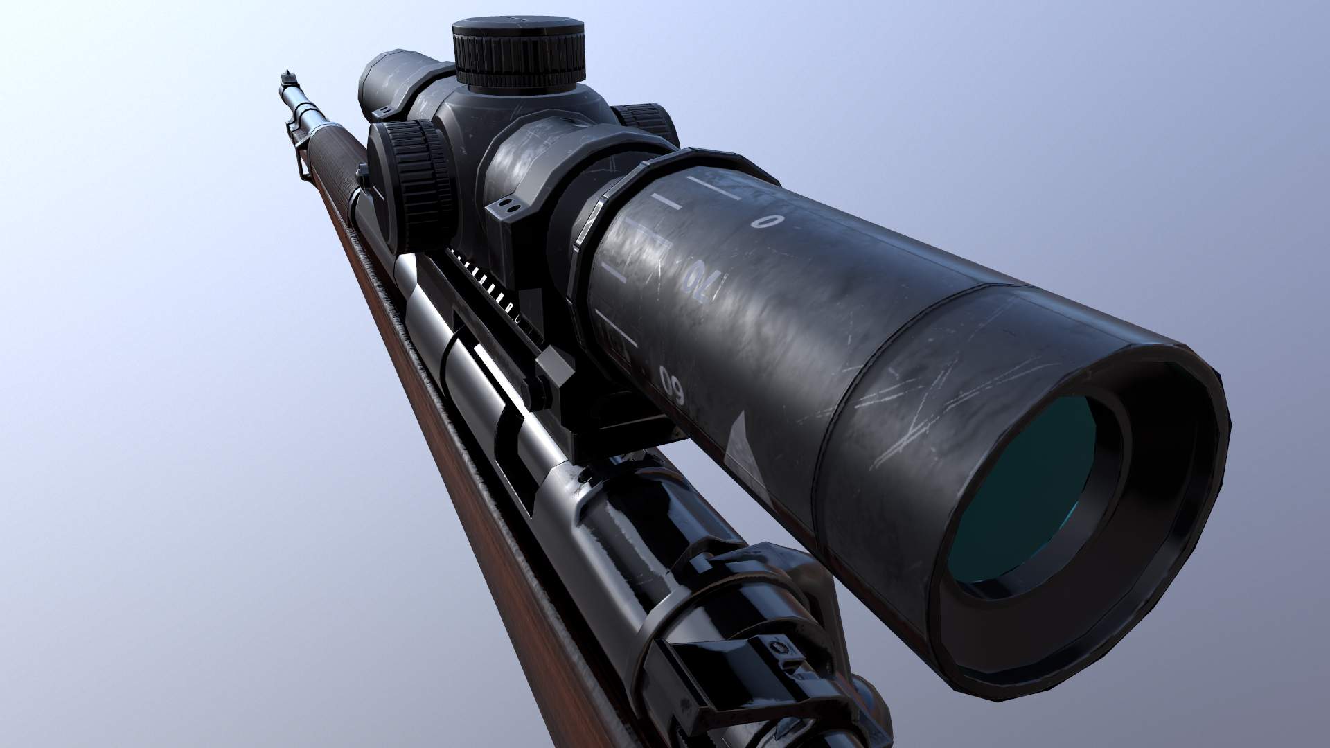 Kar 98K Bolt Action Rifle - 3D Model by chander1980