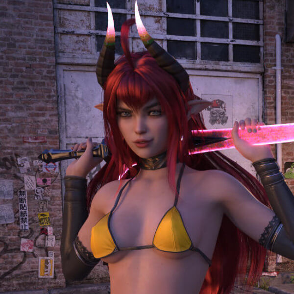 Lee Boo - Cosplay Akali 02 3D Render | RenderHub Gallery