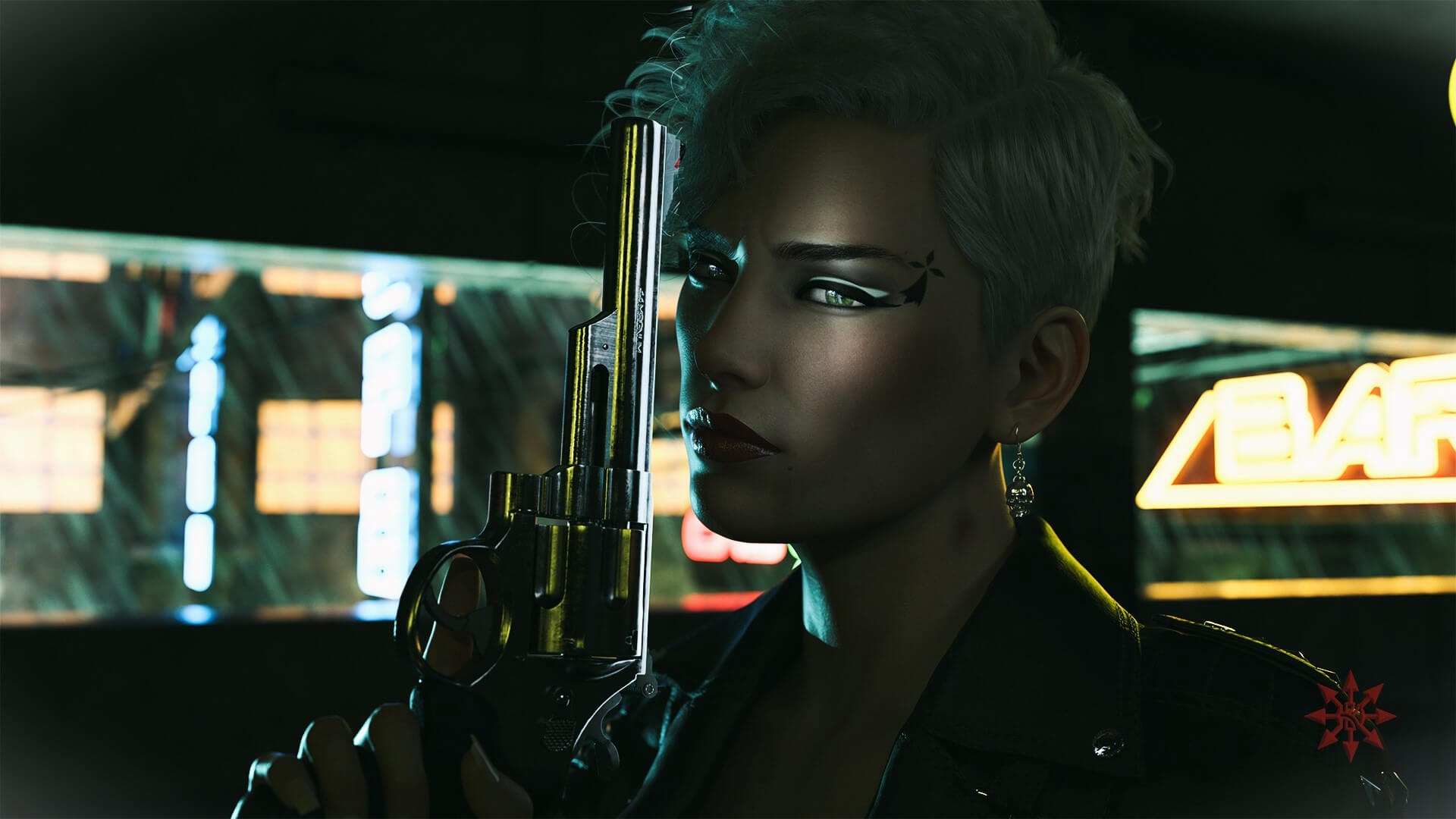 Blade N Bullets (Quinn) 3D Render, Digital Art by chaoskhan_666