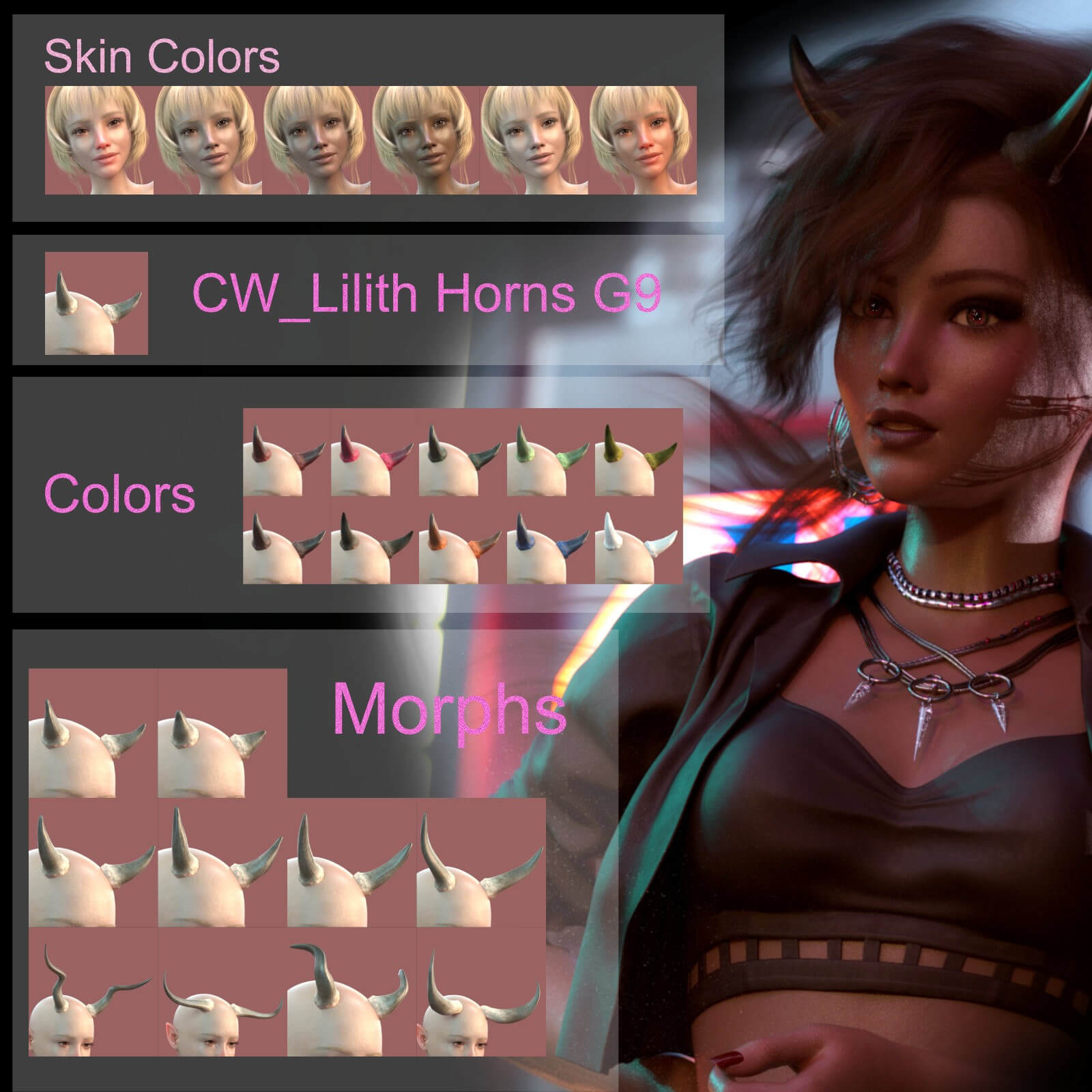 CW_Lilith for Genesis 9 - Daz Content by Chaosqueens-world