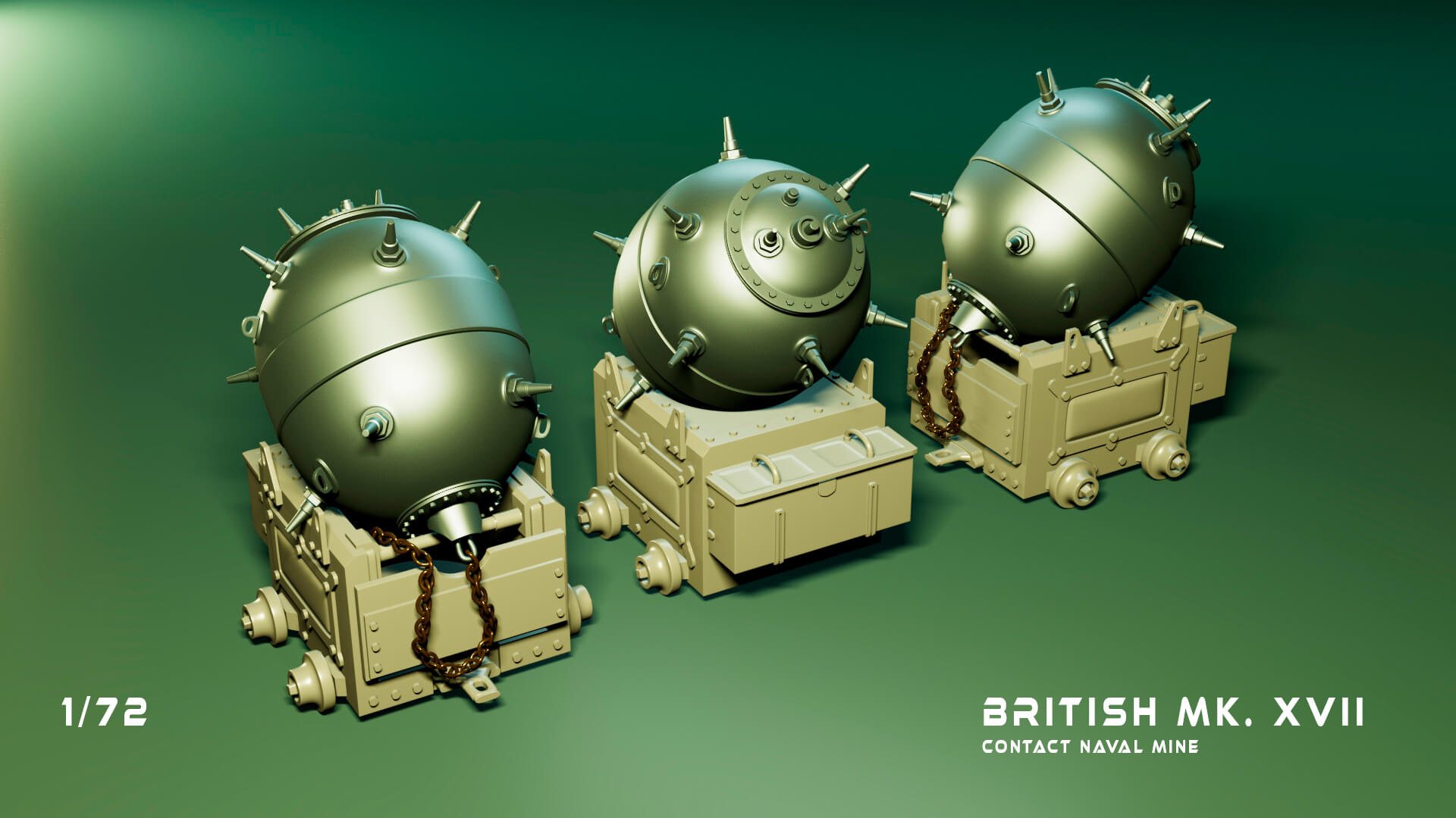 British MK.17 Naval Mine - 3D Model by chaschyn