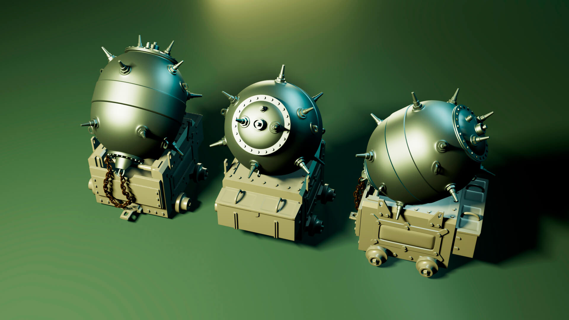 British MK.17 Naval Mine - 3D Model by chaschyn