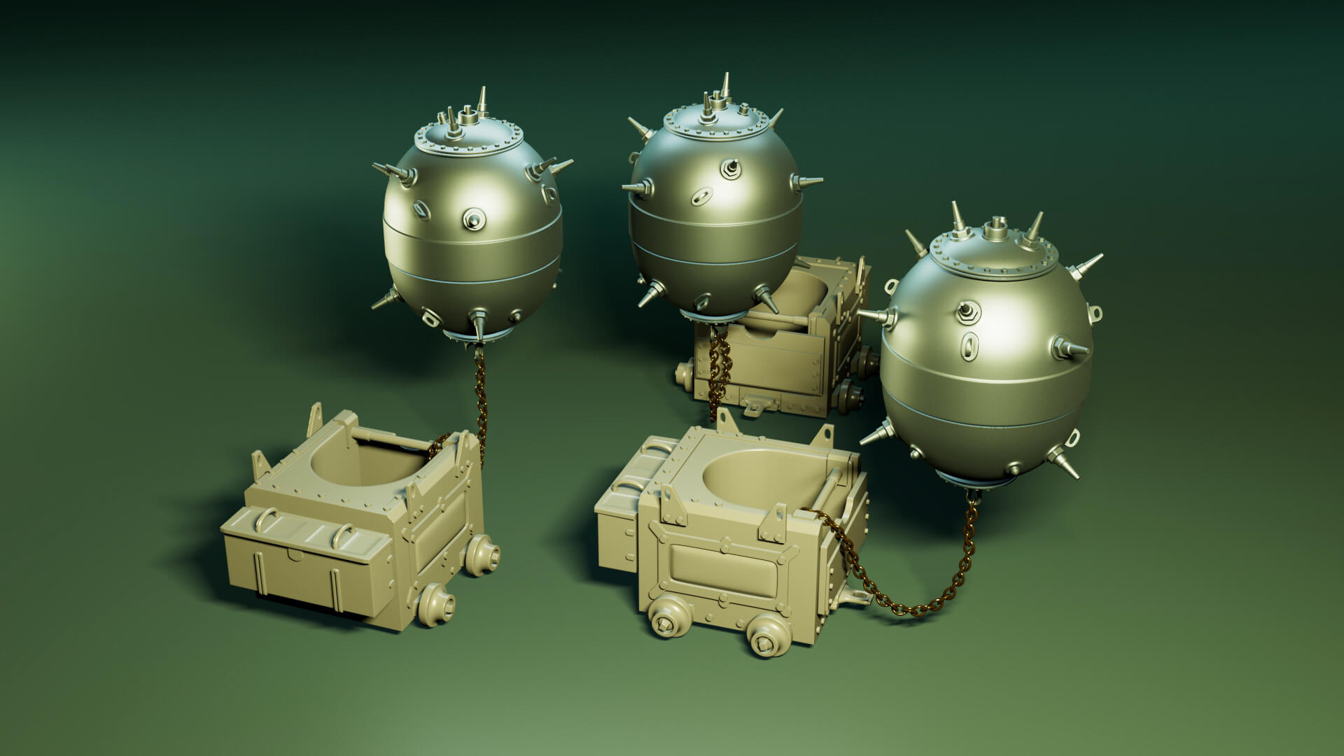 British MK.17 Naval Mine - 3D Model by chaschyn
