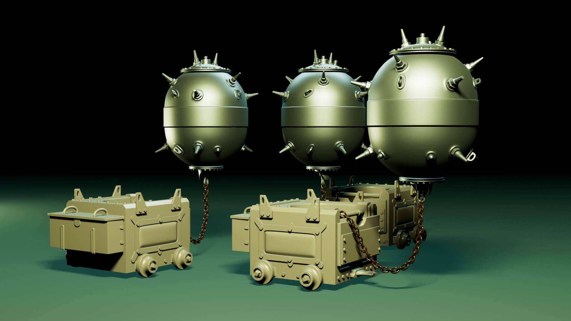 British MK.17 Naval Mine - 3D Model by chaschyn