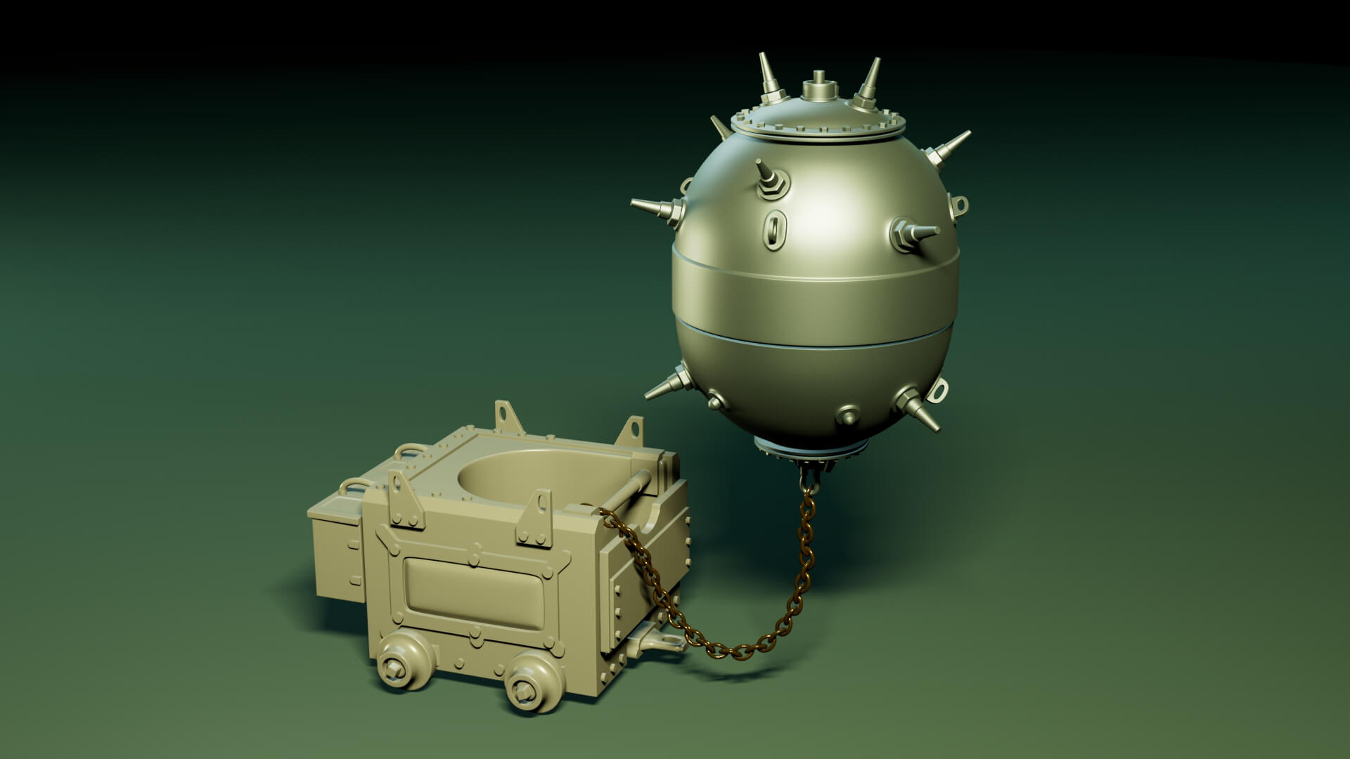 British MK.17 Naval Mine - 3D Model by chaschyn