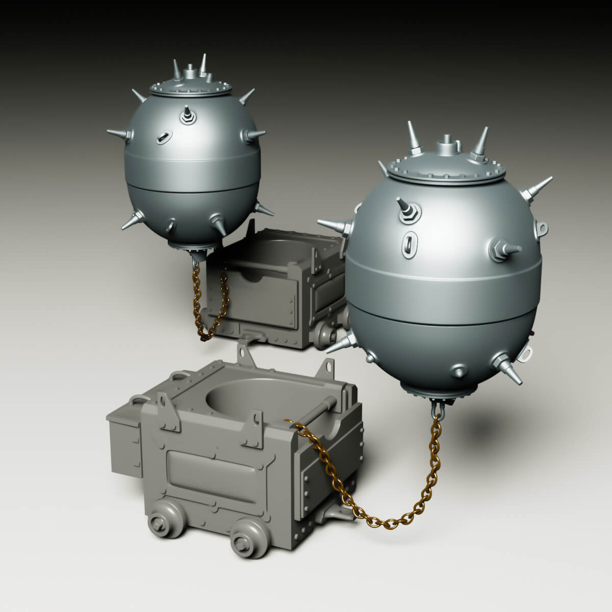 British MK.17 Naval Mine - 3D Model by chaschyn