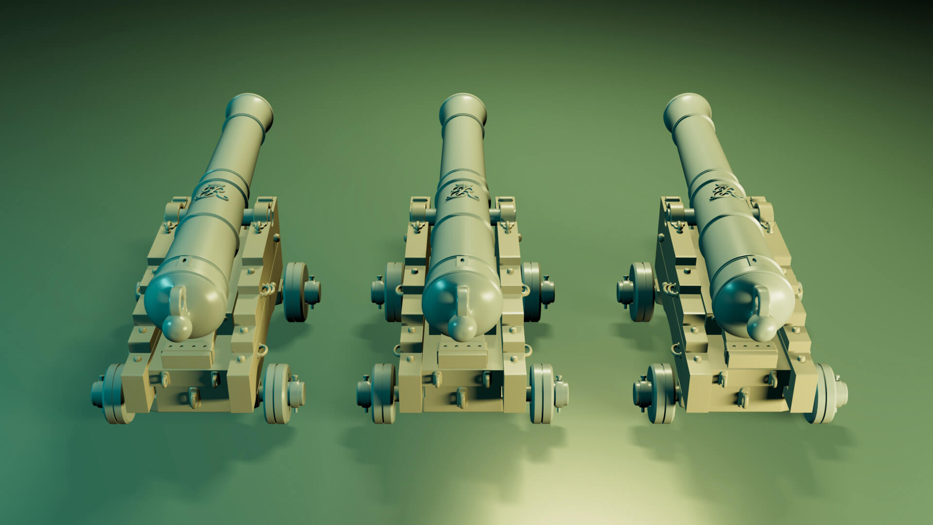 British Naval Cannon 1795 - 3D Model by chaschyn