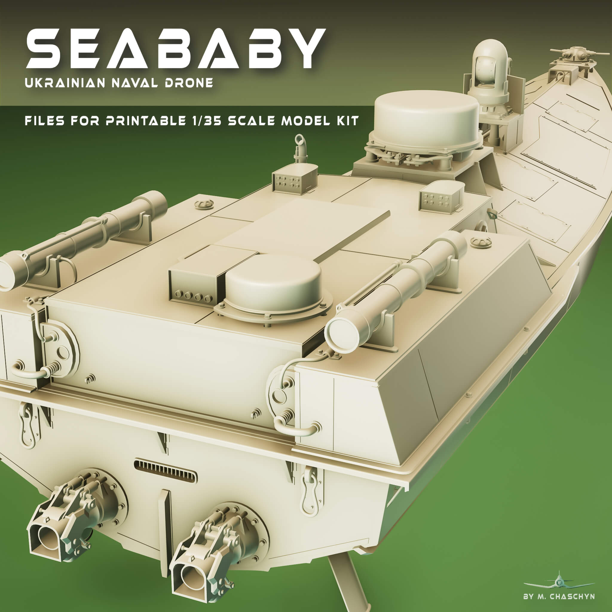 Ukrainian Naval Drone Seababy - 3D Model by chaschyn
