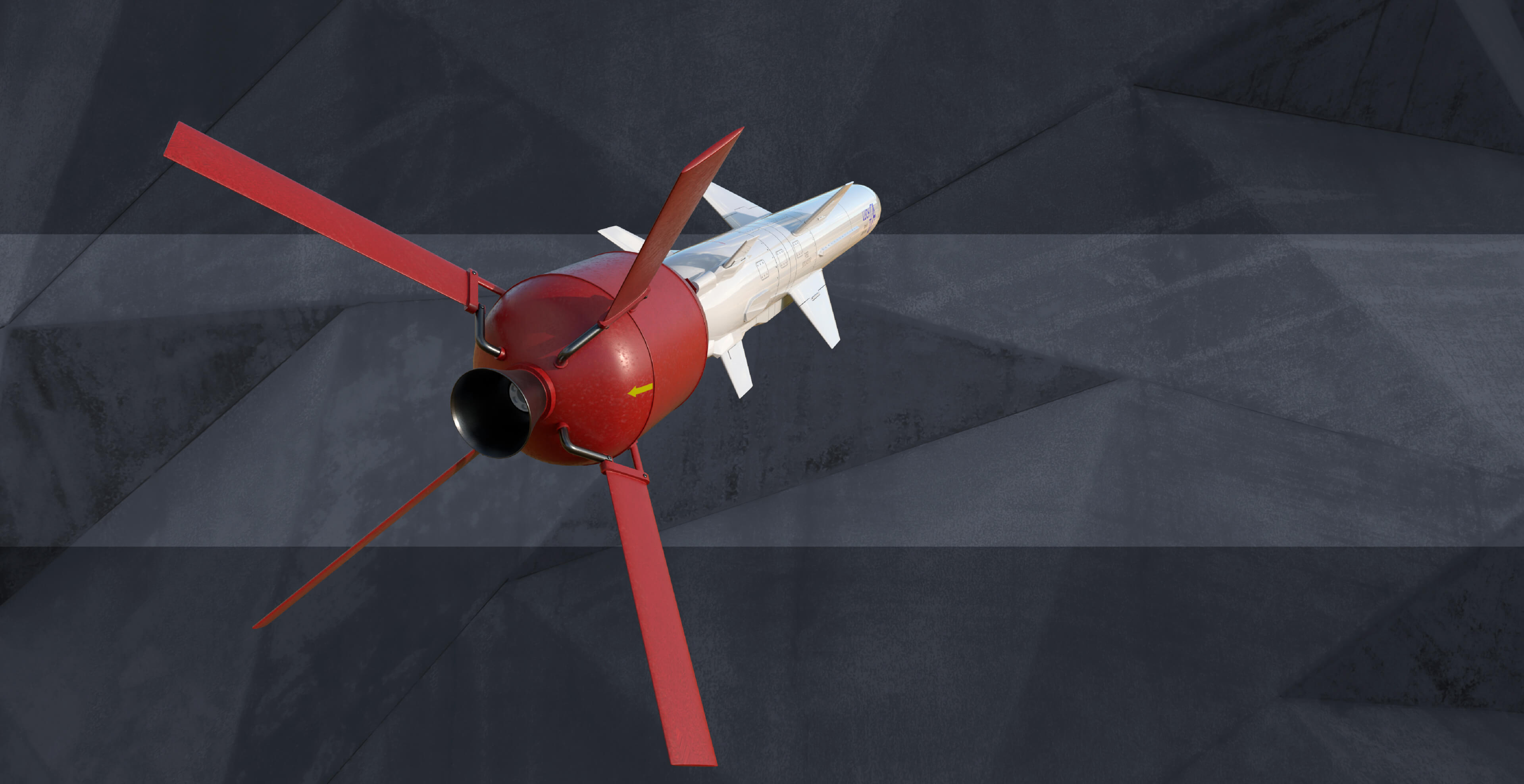 Ukrainian R-360 Neptune Anti-Ship Missile With Stand 3D Model by chaschyn