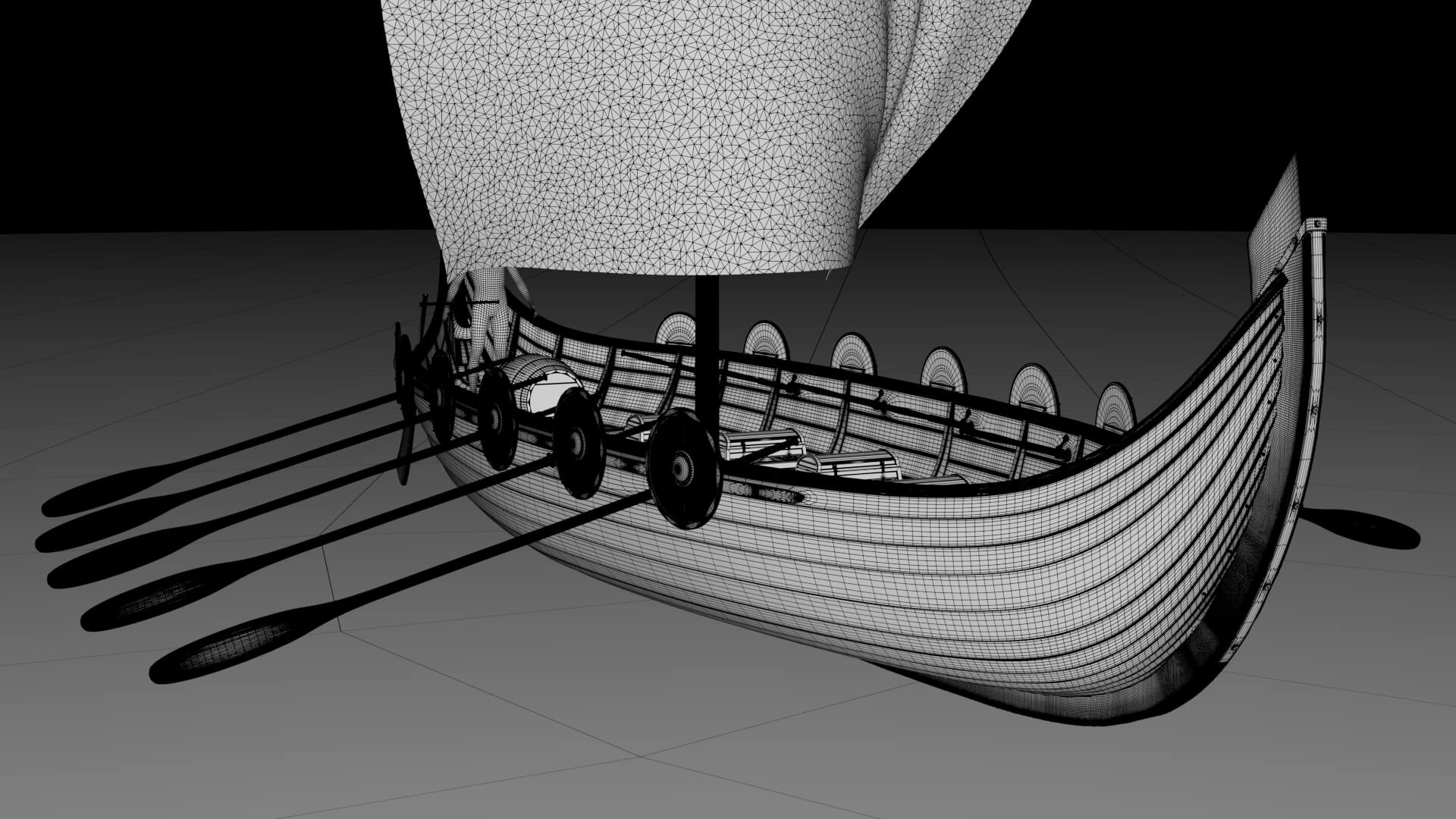 Viking Merchant Boat - 3D Model by chaschyn