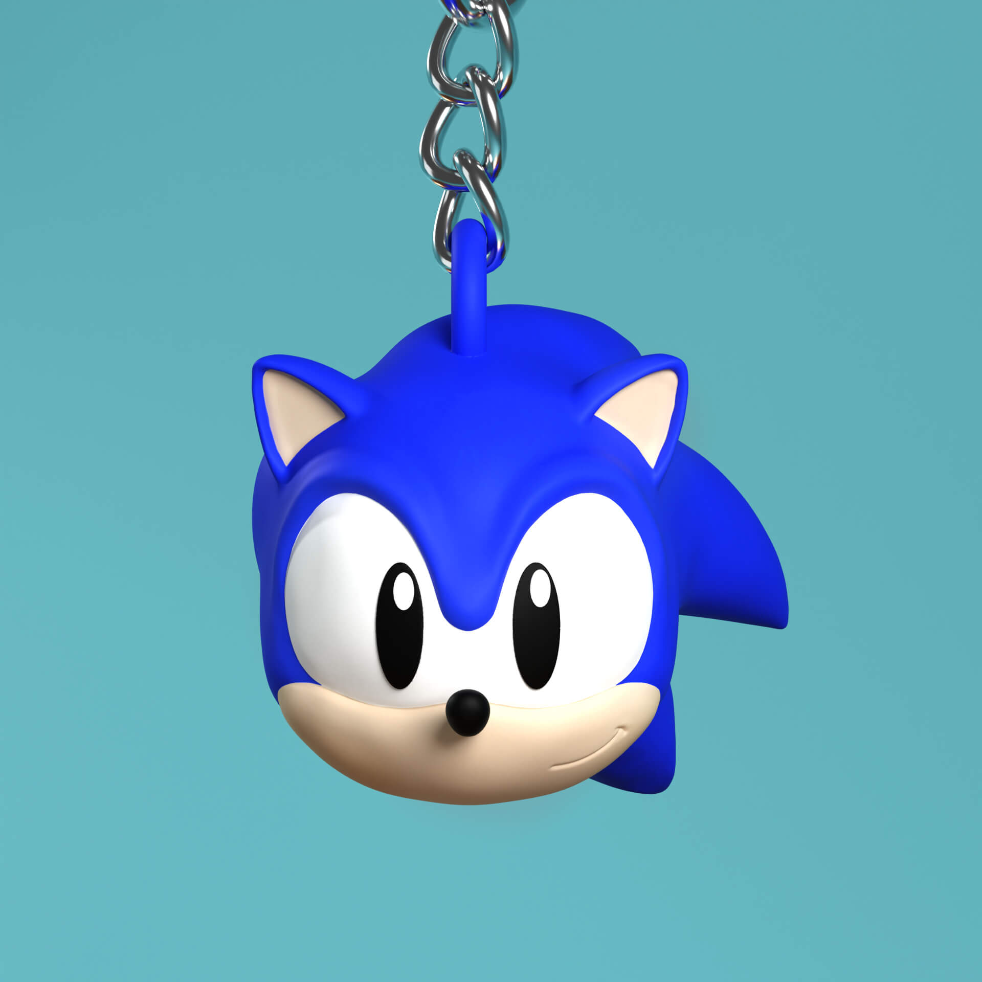 Classic Sonic the Hedgehog: Head Keychain - 3D Model by CheeseBread_3D