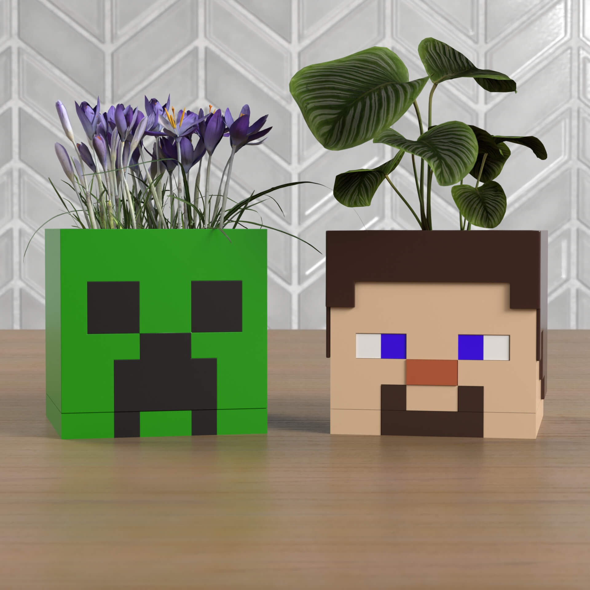 Collection: Minecraft Home Decor Heads - 3D Model by CheeseBread_3D