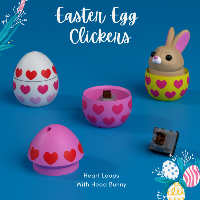 Easter Egg Clickers - Heart Loops with Head Bunny 3D Model by ...
