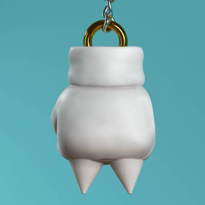 Knuckles the Echidna: Glove Keychain - 3D Model by CheeseBread_3D
