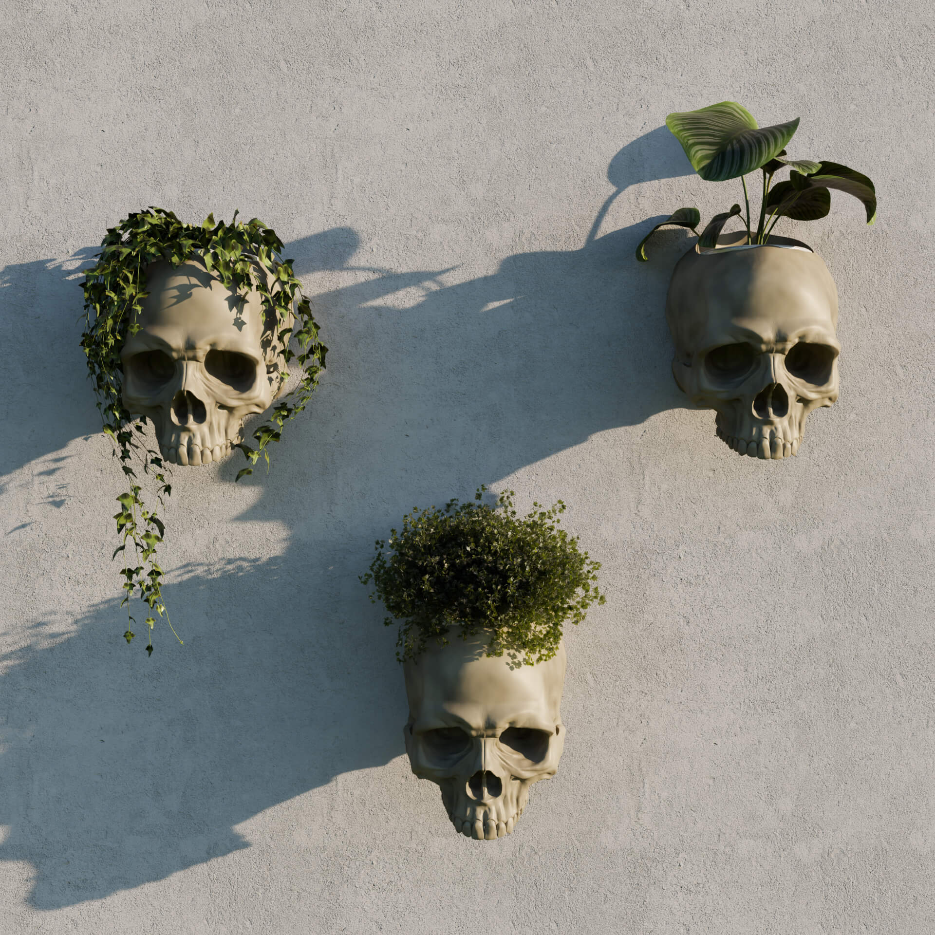 Skull Planter Pot Cover - Halloween Edition 3D Model by CheeseBread_3D