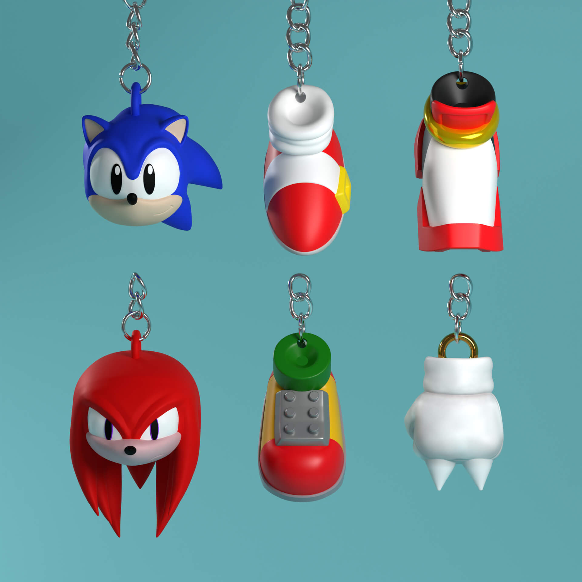 Sonic Series - Keychain Collection 3D Model by CheeseBread_3D