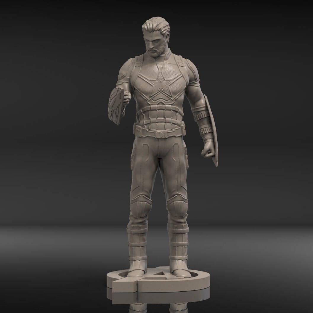 Captain America Avengers Infinity Wars Statue - 3D Model by cheriloyet