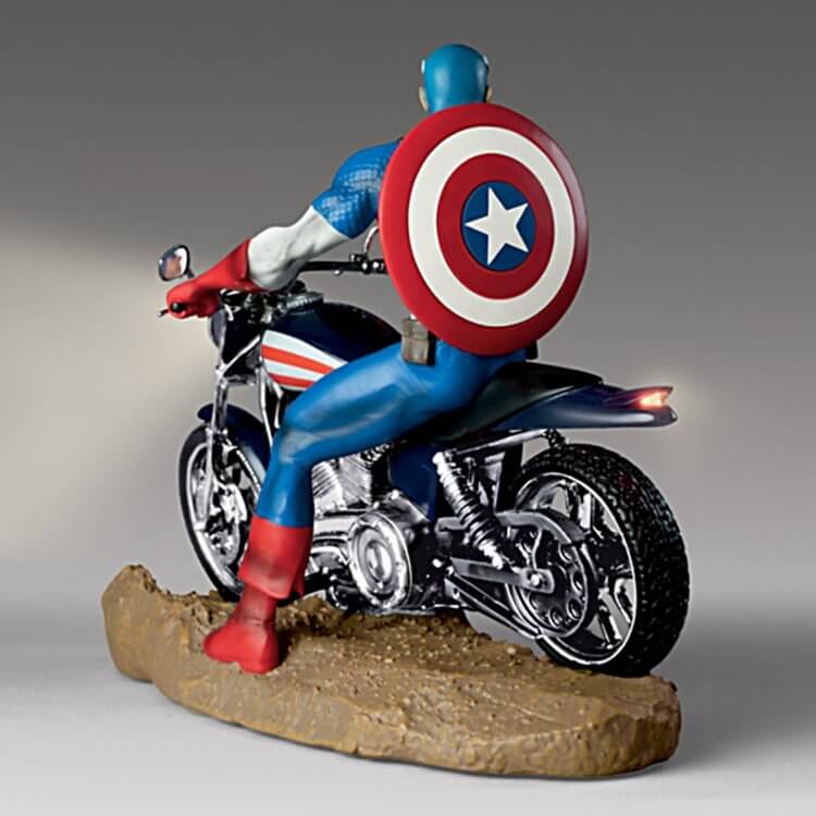 Captain America On Motorcycle - 3D Model by cheriloyet