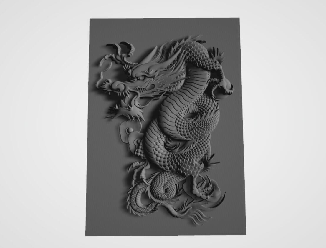 Chinese Dragon Relief - 3D Model by cheriloyet