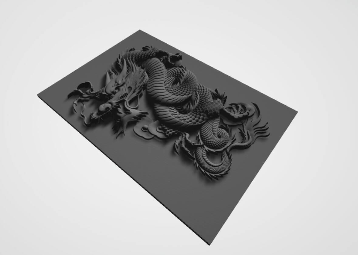 Chinese Dragon Relief - 3D Model by cheriloyet