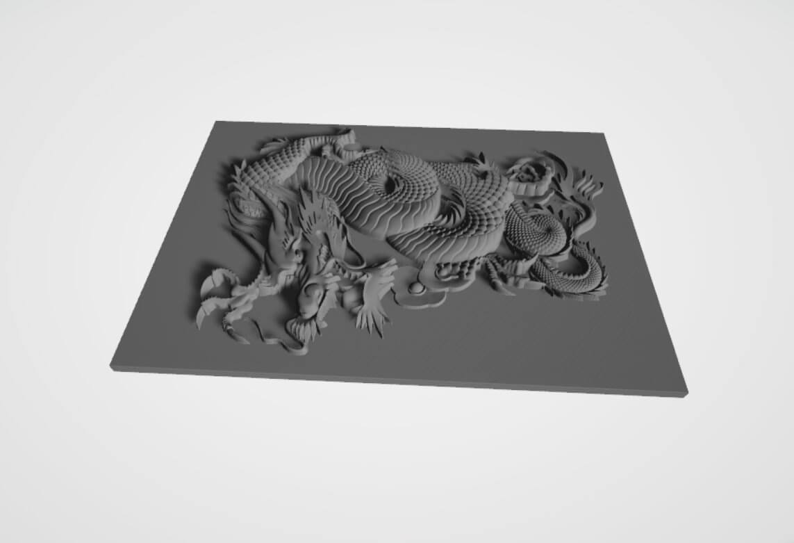 Chinese Dragon Relief - 3D Model by cheriloyet