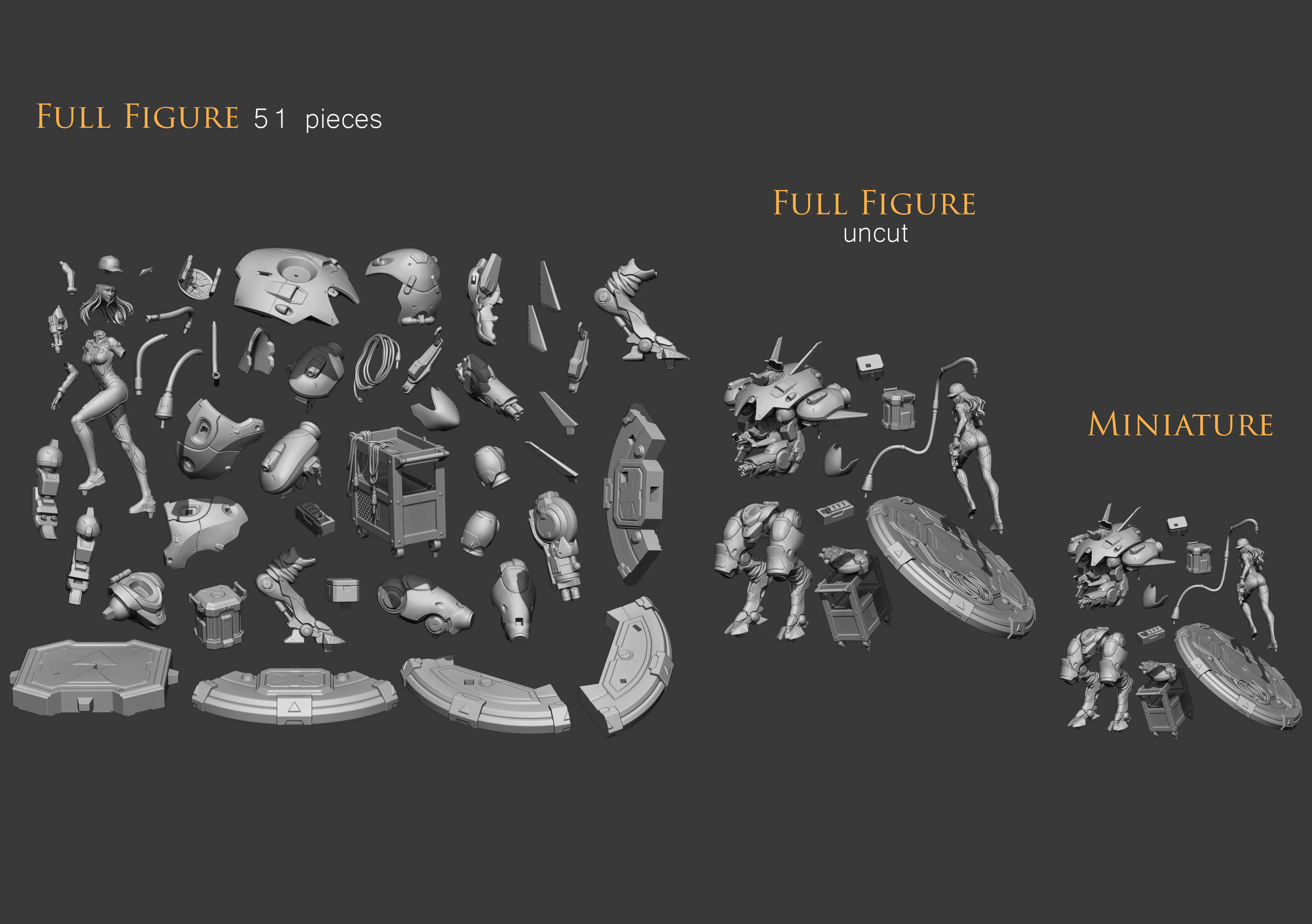 Dva - Overwatch Anime Figures 3D Model by cheriloyet