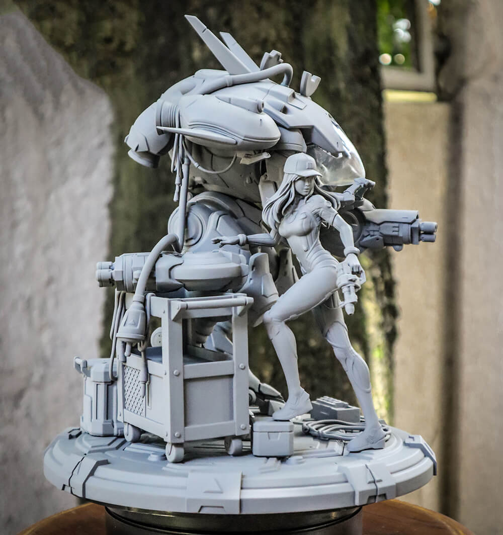 Dva - Overwatch Anime Figures 3D Model by cheriloyet