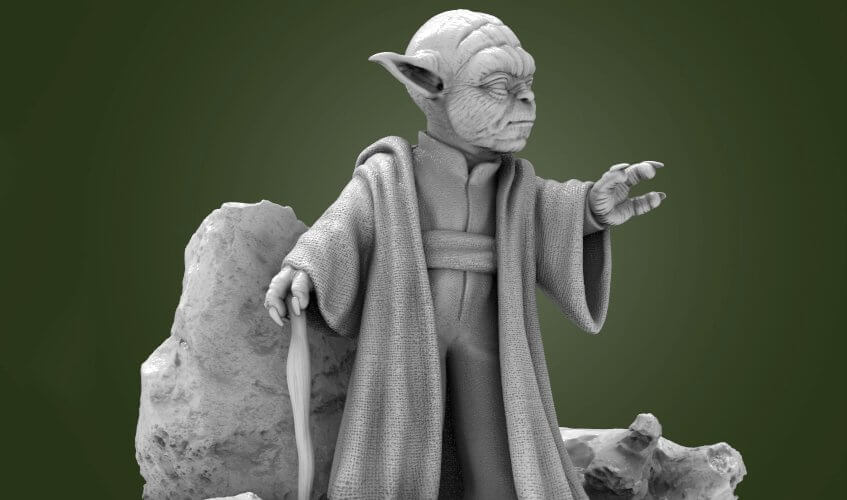 Master Yoda Statue - 3D Model by cheriloyet