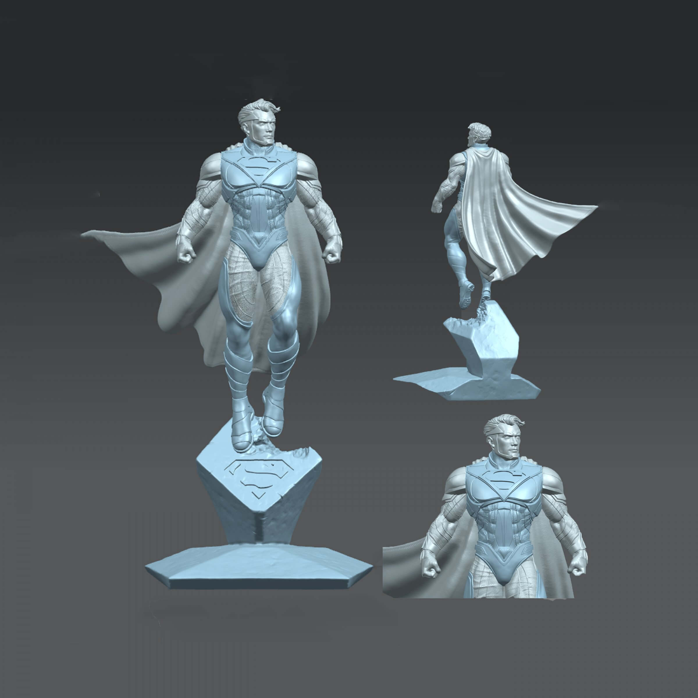 Superman Miniature - 3D Model by cheriloyet