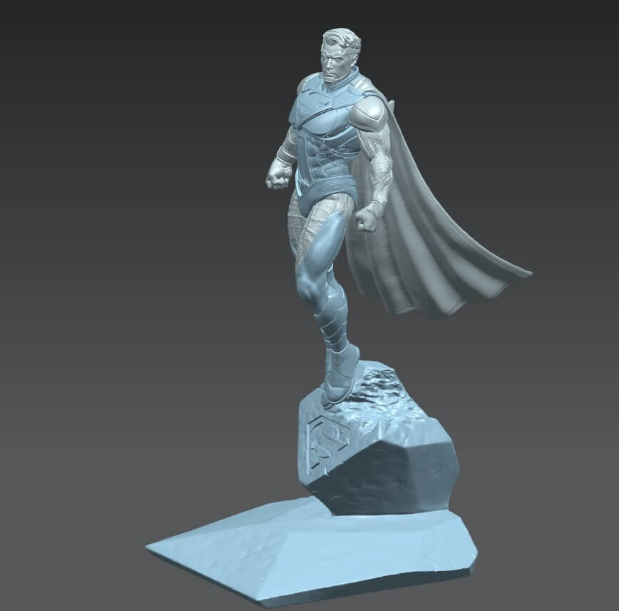 Superman Miniature - 3D Model by cheriloyet