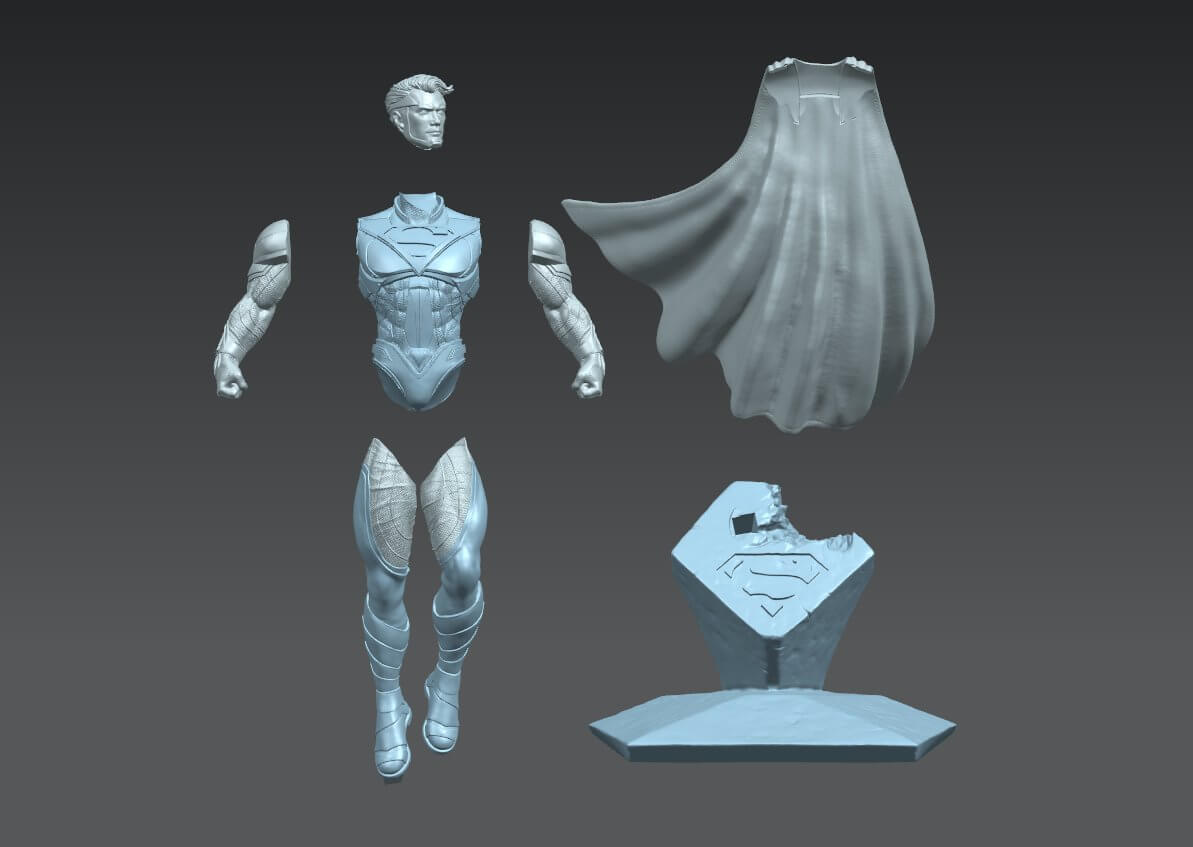 Superman Miniature - 3D Model by cheriloyet