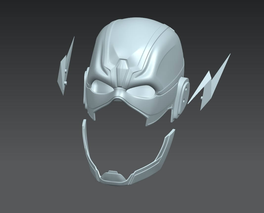 The Flash Cosplay Helmet - 3D Print Model by cheriloyet