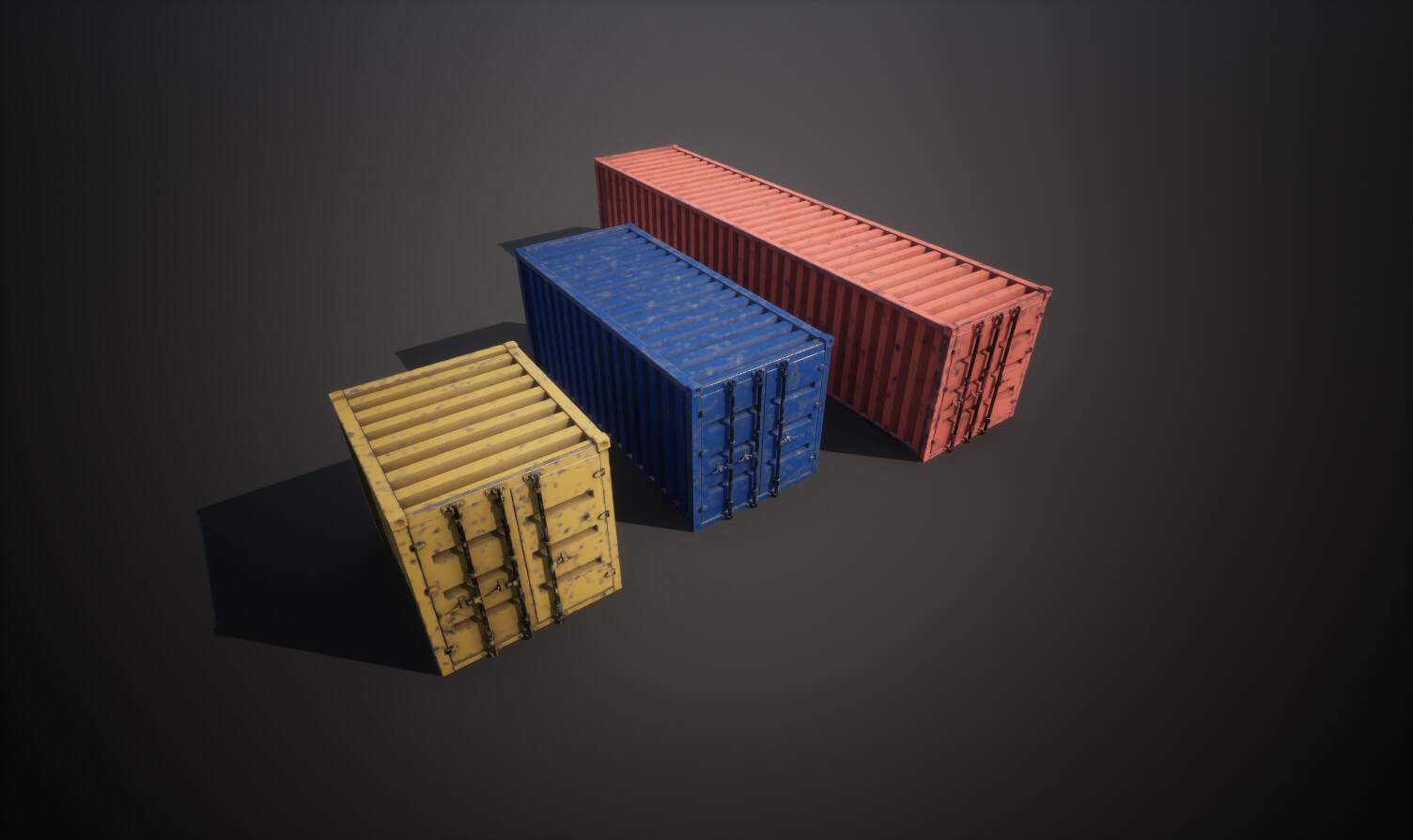 Cargo Containers Set A - 3D Model by chhatrashal