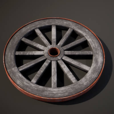 Cart Wheel A - Free 3D Model by chhatrashal