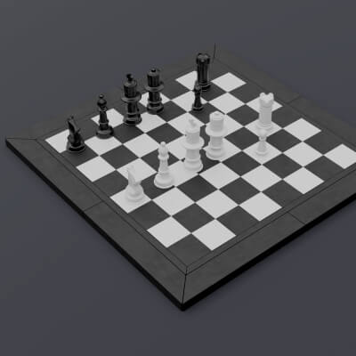 Chess Board X1 - Free 3D Model by chhatrashal