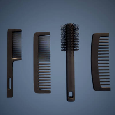 Hair Comb Set A - 3D Model by chhatrashal