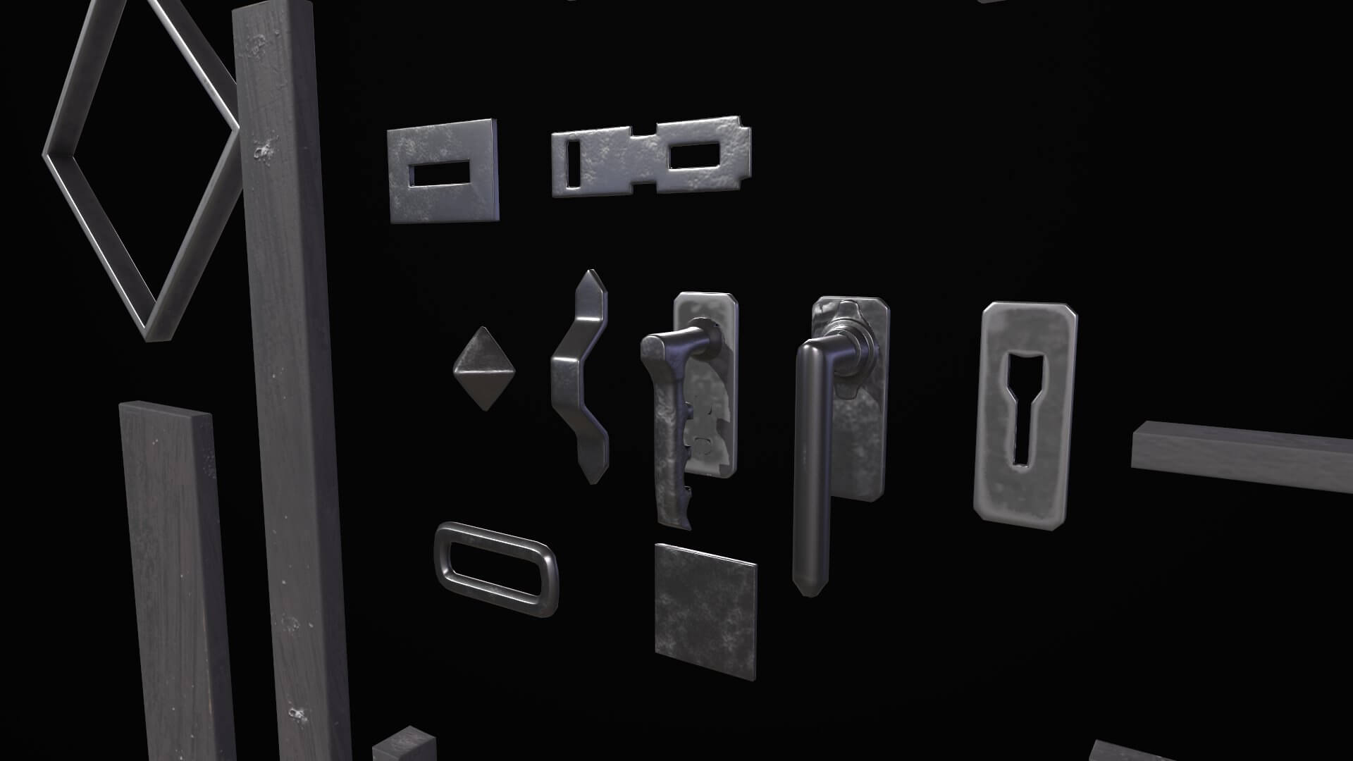 Door Modular Kit A - 3D Model by chhatrashal