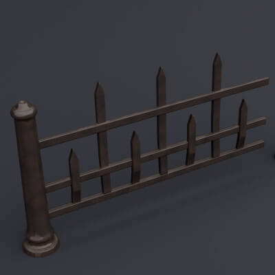 Fence Railing C2 - Free 3D Model by chhatrashal