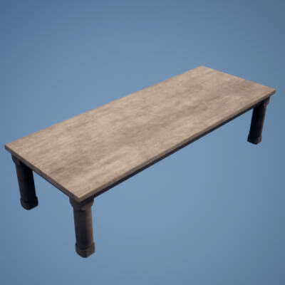 Long Table A - 3D Model by chhatrashal