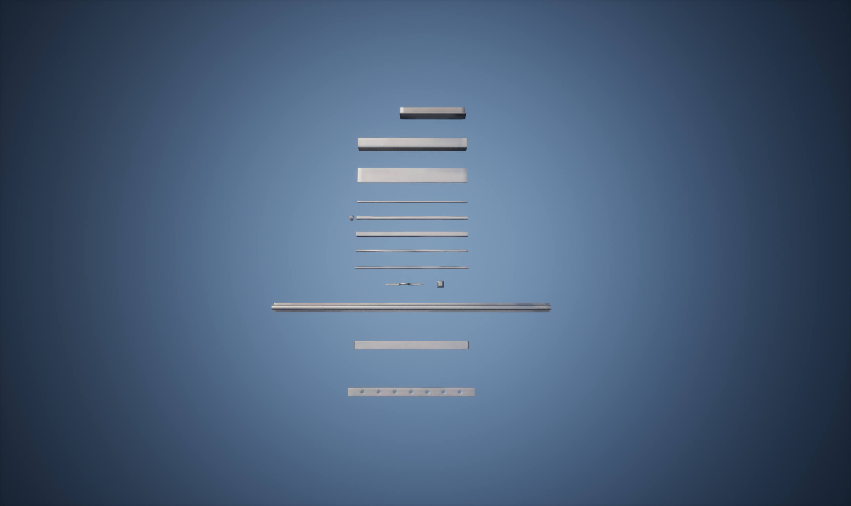 Metal Rod Shiny Set - Free 3D Model by chhatrashal